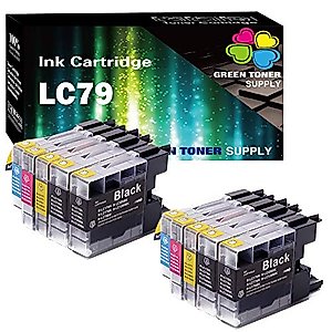 Green Toner Supply™ (Pack of 10) Compatible Replacement for Brother LC79CL LC79 Ink Cartridge LC79XXL LC79 XXL Super High Yield (Large Black) Work for MFC-J6910CDW MFC-J6710CDW Printer (4B2C2Y2M)