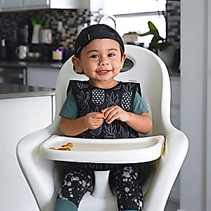 BapronBaby Pineapple Monochrome Bapron - Soft Waterproof Stain Resistant Bib - Machine Washable - 6m - 5yr - (Sz Baby/Toddler 6m-3T)