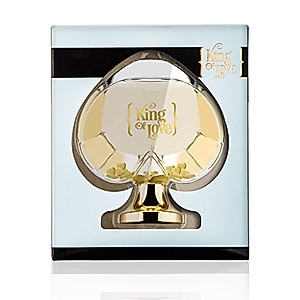 King of Love Eau de Toilette For Men- Natural Sweet Body Scent in Heart Shaped Bottle Spray- Best Fruity Fragrance With Hints of Leather, Amber & Sandalwood - 3.3oz.