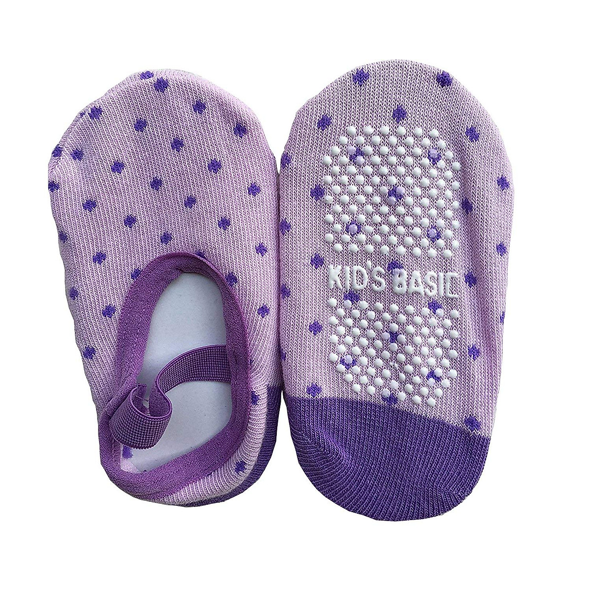 Kisgyst 5 Pairs Baby Girls Toddler Cartoon Dots Anti Slip Skid Foot Socks No-Show Crew Cotton Socks Sneakers 10-30 Months