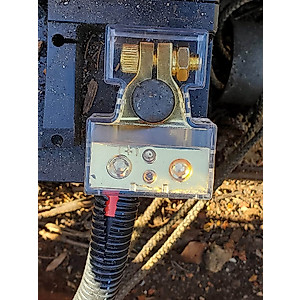 SUNMORN Battery Terminal Connectors, 0/2/4/6/8/10 AWG Battery Terminals, Heavy Duty Car Battery Terminal, Top Post Multiple Battery Terminal (Silver+Gold)