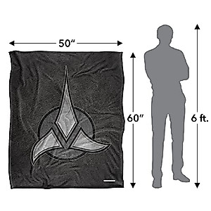 Star Trek Blanket, 50"x60", Klingon Empire Silky Touch Sherpa Back Super Soft Throw Blanket