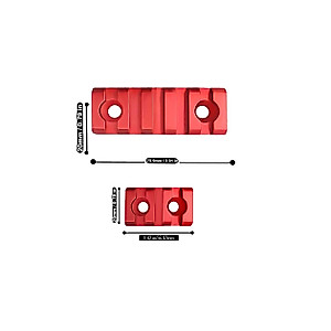 GOTICAL-Combo of 4-45 Degree Offset Mount, 5 Slot, 3 Slot Rail with Quick Detach QD S l i n g S w i v e l Mount Kit-Push Button in Durable Material in red (3, 5 Slots, & Attachment & Red Mounts .)