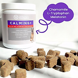 PawMedica Calming Chews for Dogs - Dog Sleep Supplement Melatonin for Dog Anxiety - Recommended Dog Calming Treats for Separation Anxiety and Barking Stress - Dog Melatonin Calming Bites for Fireworks