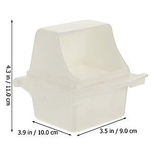 4pcs Bird Water Bowls Bird Feeding Cage Plastic Cups Large Bird Feeding Boxes for Parakeet Cockatiel Conure Lovebird Canary Budgie Macaw African Grey Small Animals Feeder Cockatoo Bird Food Bowl