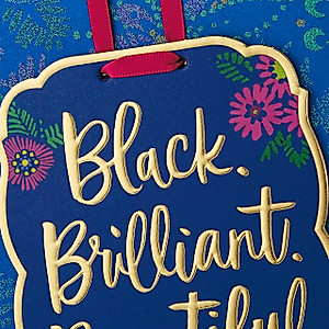 Hallmark Mahogany Birthday Card for Women with Removable Ornament (Black, Brilliant, Beautiful)