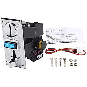 Coin Acceptor,Multi Coin Acceptor Selector Roll Down Coin Mech Electronic Coin Selector for Arcade Game Mechanism Vending Machine Washing Machine