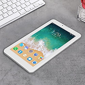 ciciglow Kids Tablet, 7 Inch Android Tablets with Octa Core, 1280x800IPS Touchscreen, 2MP and 5MP Camera, 3500mAh Battery, GPS, WiFi, Bluetooth, One Card One Standby, 5G WiFi Dual Band(White)