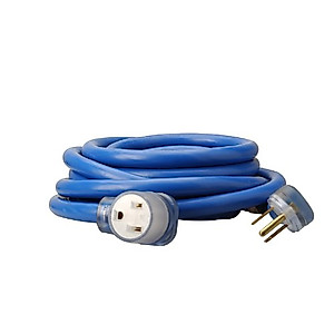Southwire 19178806 8/3 Heavy-Duty STW 40-Amp/250-Volt Nema 6-50 Blue Welder Extension Cord 25- Feet 8-Gauge STW jacket for Superior Performance Rated at 40 Amps 250 Volts and 10000 Watts