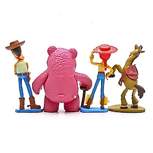 Pantyshka Story Cake Toppers – Pack of 9 Figurines – Premium Quality Birthday Party Favors Including Woody, Buzz Lightyear, Jessie, Lotso, Bullseye, Rex, Alien, Slinky, Hamm