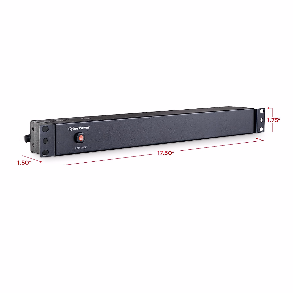 CyberPower PDU15B12R Basic PDU, 100-125V, 15A (Derated to 12A), 12 Outlets, 1U Rackmount