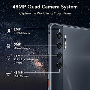 TCL 20 Pro 5G Unlocked Smartphone with 6.67” AMOLED FHD+ Display, 48MP OIS Quad Camera, 6GB+256GB, 4500mAh Battery, US 5G Verizon Cellphone, Moondust Gray (Does not Support Sprint/AT&T 5G)
