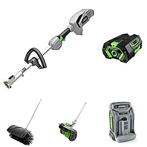 EGO Power+ 56V Lithium-ion Multi Head System Power Head with Snow Shovel Attachment & Bristle Brush Attachment 4.0Ah