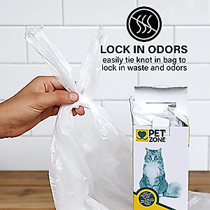 Pet Zone Universal No-Touch Cat Litter Bags, Kitty Litter Bags & Waste Bags (Litter Bags, Pet Waste Bags Great for Cat Litter Boxes, Automatic Cat Litter Box, and Self Cleaning Cat Litter Box) 12 Pack
