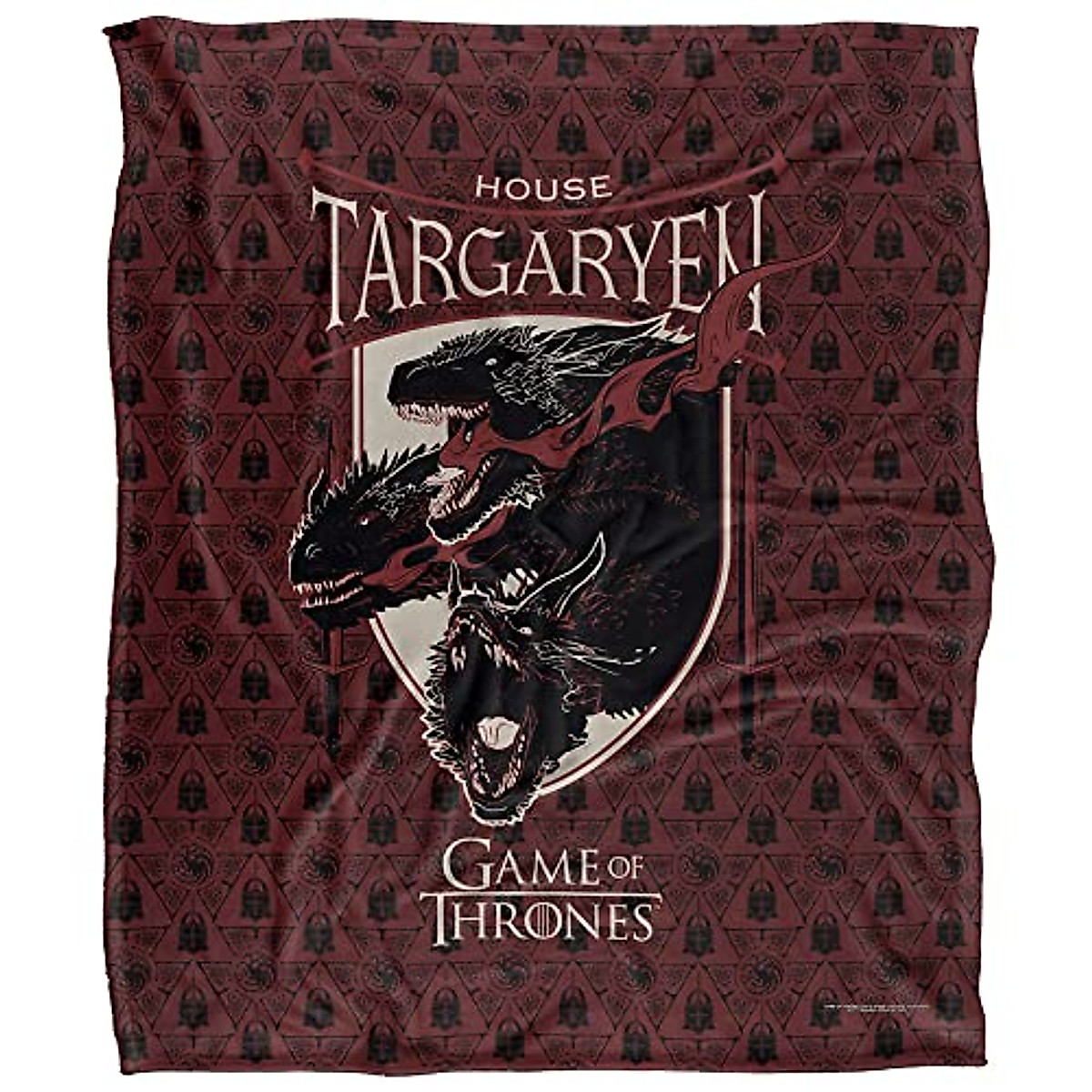Game of Thrones House Targaryen Officially Licensed Silky Touch Super Soft Throw Blanket 50" x 60"