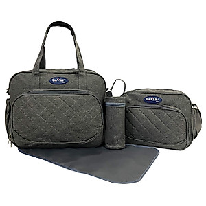 Diaper Bag Maternity Mother Baby Bags Multifunction Travel Pack Large Capacity (Gray)