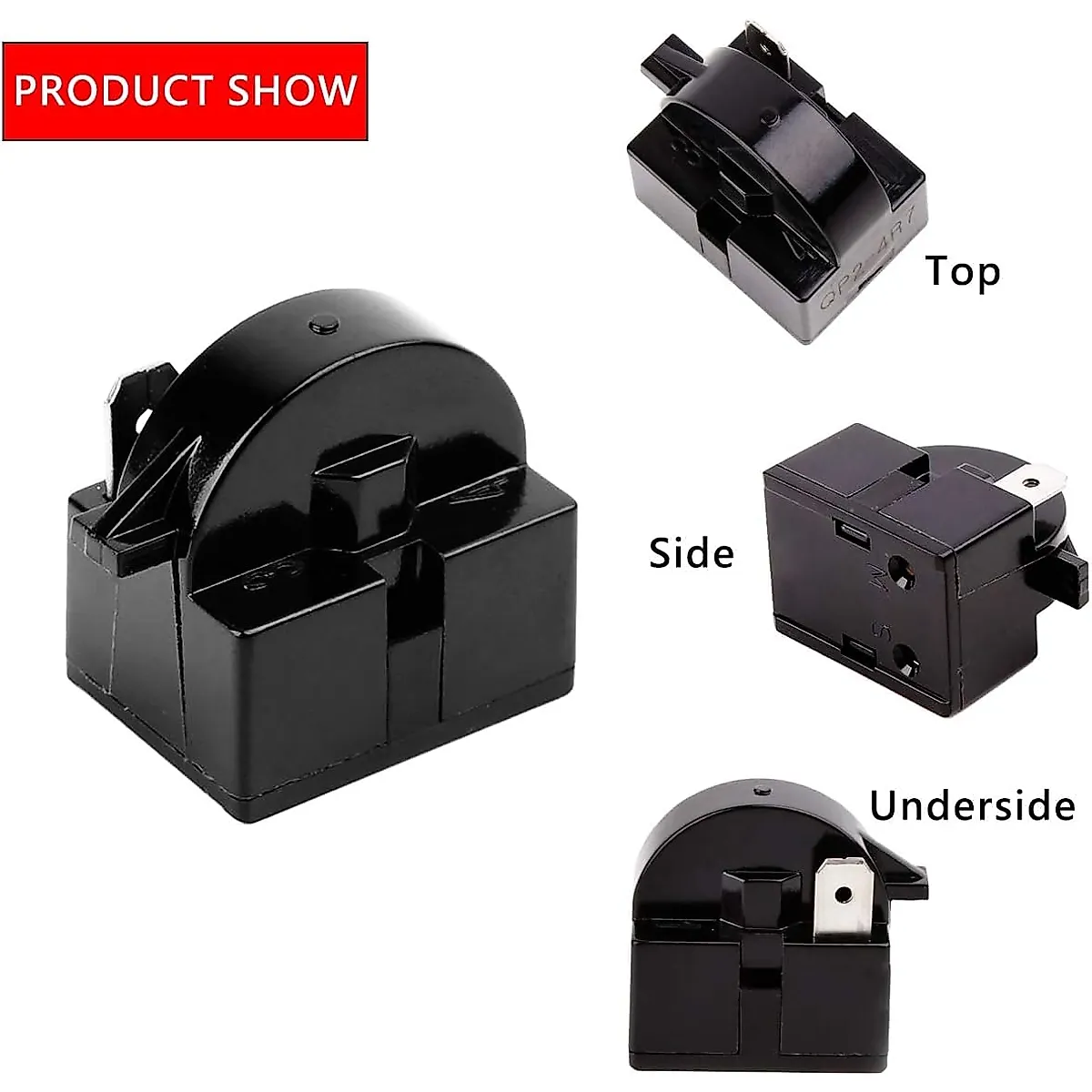 QP2-4.7Starter Relay and Overload 1 Pin Refrigerator Starter Relay and 6750C-0005P Refrigerator Overload Protector（2 Pieces in Total）Mini Refrigerator Parts Compatible with LG Refrigerator Compressor