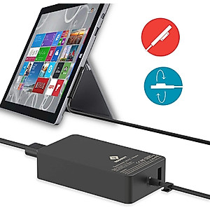 Microsoft Surface Charger 65W 15V 4A AC Power Supply Compatible with Surface Pro X 8 7 6 5 4 3/ Surface Laptop 4 3 2 1 / Surface Book 2/3 13.5“ Surface Pro Charger with Wall Plug and 6ft Power Cord