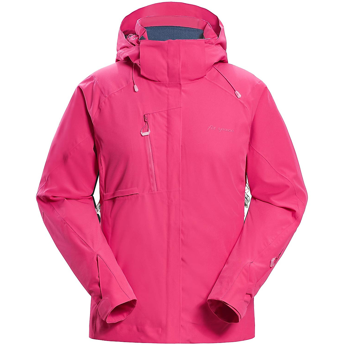 fit space Women's Winter Ski Coat Jacket Hooded Mountain Snowboarding Sports(Rose Pink,M)
