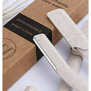 Derma-Plane Razor | Biodegradable Face Razor | Eyebrow Shaper | Recycled Wheat Straw Material | Eco-Friendly | 3 Count (Pack of 1)