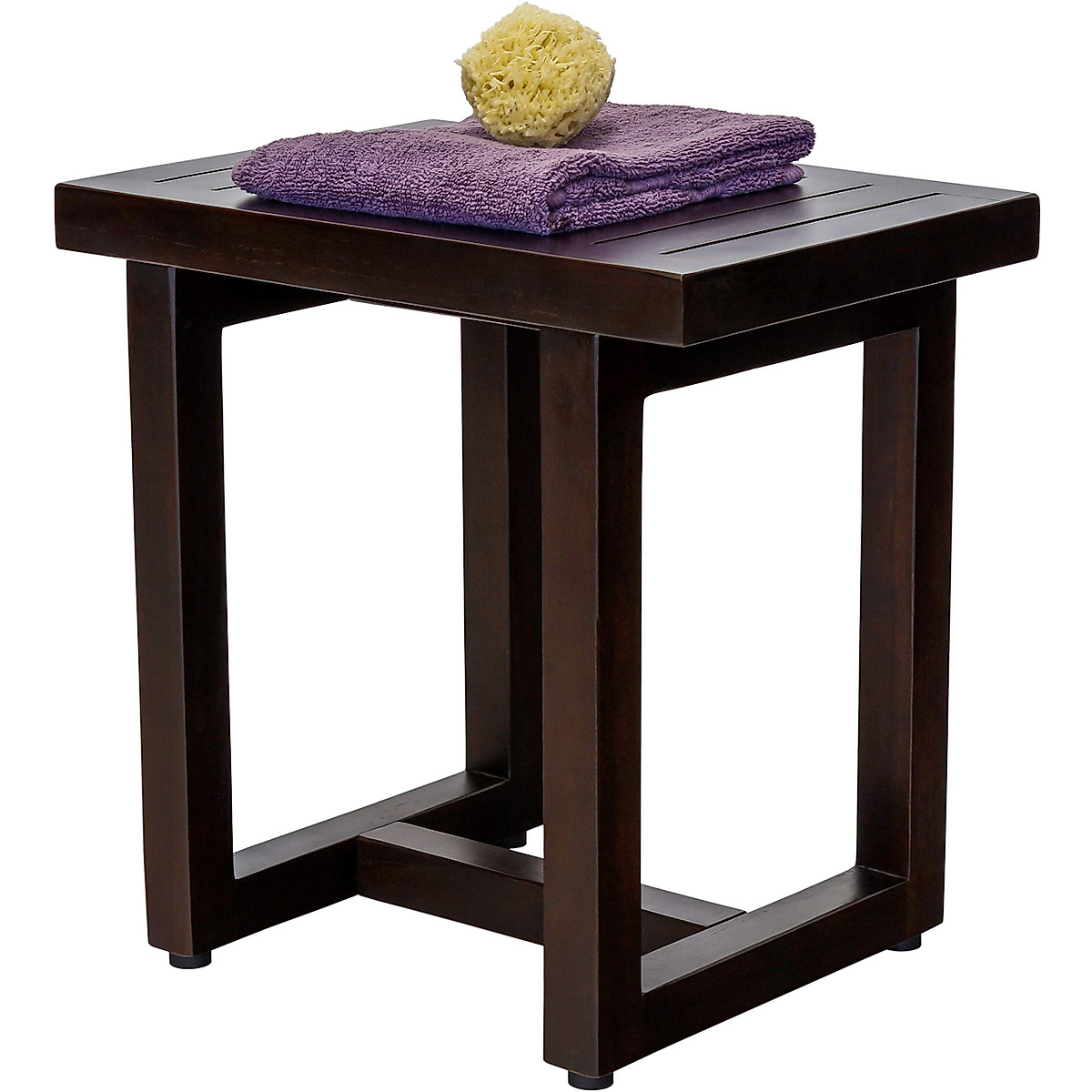 AquaTeak 18" Spa Mocha Teak Shower Bench