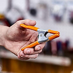 Jorgensen 3201-HT Pony Spring Clamp, 1-Inch, Silver/Orange