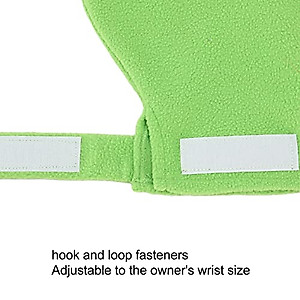Zerodis Small Animals Calming Glove,Sugar Gliders Comfy Bonding Mitt Anti Bite Pet Handling Glove Grooming Bite Proof Protection Supplies for Hedgehogs Rats Hamsters (Green)