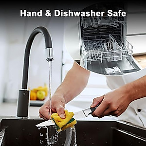 Barenthal Steak Knives, Steak Knife Set Dishwasher Safe, German Stainless Steel Serrated Steak Knife Set Service for 6, 6 Pieces Steak Knife with Gift Box