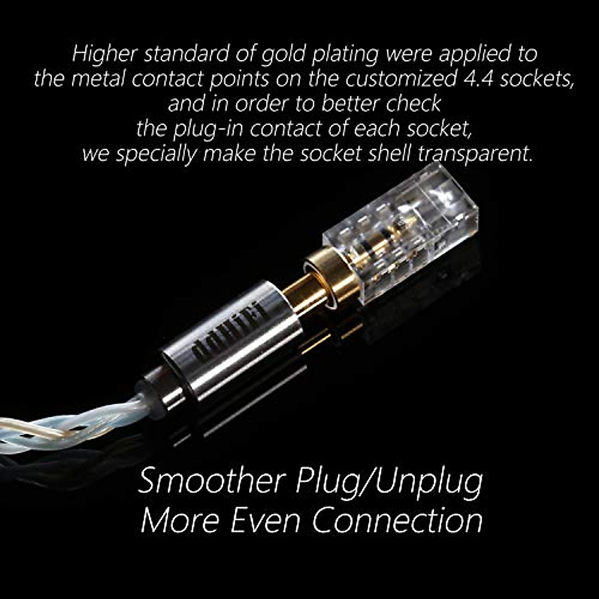 DD ddHiFi All-New DJ44C Aluminum Version 4.4mm Balanced Female to 3.5mm Male Headphone Jack Adapter, Audio Converter for Your 4.4mm Earphone/Headphone