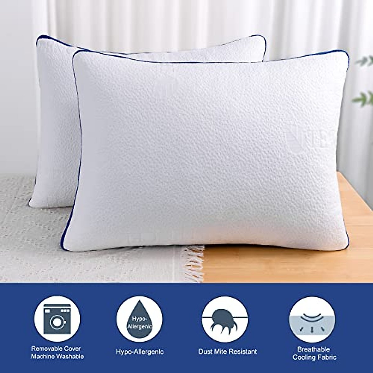 OYT 10" Full Size Mattress and Standard Size Pillow 2-Pack, Gel Memory Foam Twin Bed Mattress in a Box and Cooling Shredded Memory Foam Pillows with CertiPUR-US Certified Foam for Sleep Supportive