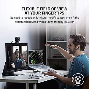Razer Kiyo Pro Streaming Webcam: Uncompressed 1080p 60FPS - High-Performance Adaptive Light Sensor - HDR-Enabled - Wide-Angle Lens with Adjustable FOV - Lightning-Fast USB 3.0 (Renewed)
