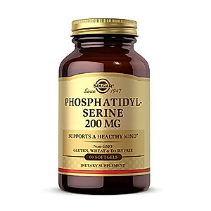 Solgar Phosphatidyl-Serine 200 mg, 60 Softgels - Premium Brain Health Supplement, Supports a Healthy Mind & Cognitive Function - Gluten Free, Dairy Free - 60 Servings