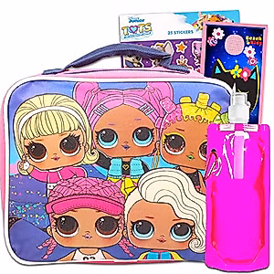 LOL Surprise Lunch Box for Girls Set - LOL Surprise Lunch Box, Water Bottle, Stickers, More | LOL Dolls Lunch Bag