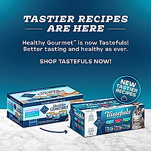 Blue Buffalo Healthy Gourmet Natural Adult Flaked Wet Cat Food Variety Pack Tuna, Chicken, Fish & Shrimp 3-Oz Cans (12 Count- 4 of Each Flavor)