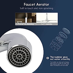 4 Inch Center Commercial Sink Faucet Wall Mount Kitchen Hand Sink Faucet, 1/2" NPT Male Inlet, Brass Constructed & Chrome Polished, with 3-1/2" Gooseneck Spout & Dual Knob Handles