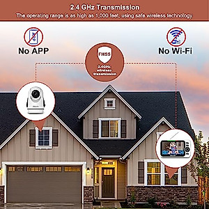 OKAIDI Video Baby Monitor with Camera and Audio, 5" Display Baby Monitor No WiFi, 30H Battery and 1000ft Range Baby Monitor, Remote Pan-Tilt-Zoom Baby Camera, Night Vision, 2-Way Talk, VOX,Temperature