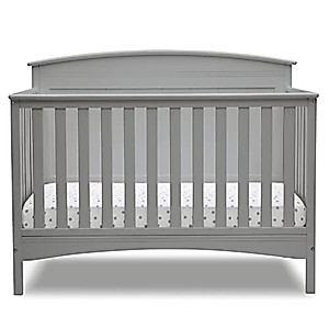 Delta Children Archer Solid Panel 4-in-1 Convertible Baby Crib - Greenguard Gold Certified, Grey