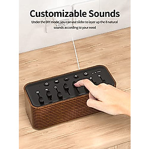 SERENLUX White Noise Sound Machine with Customizable DIY Sound Mixer, Sleep Timer, Adjustable Volume, Built-in Soothing Night Sounds, Natural Sound Therapy for Adults Kids Baby Sleeping Meditation