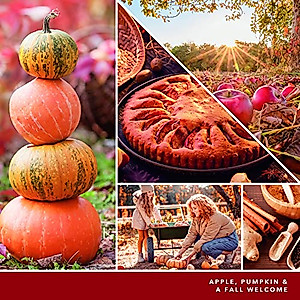 Yankee Candle Autumn Leaves Scented, Signature 20oz Large Jar 2-Wick Candle, Over 60 Hours of Burn Time