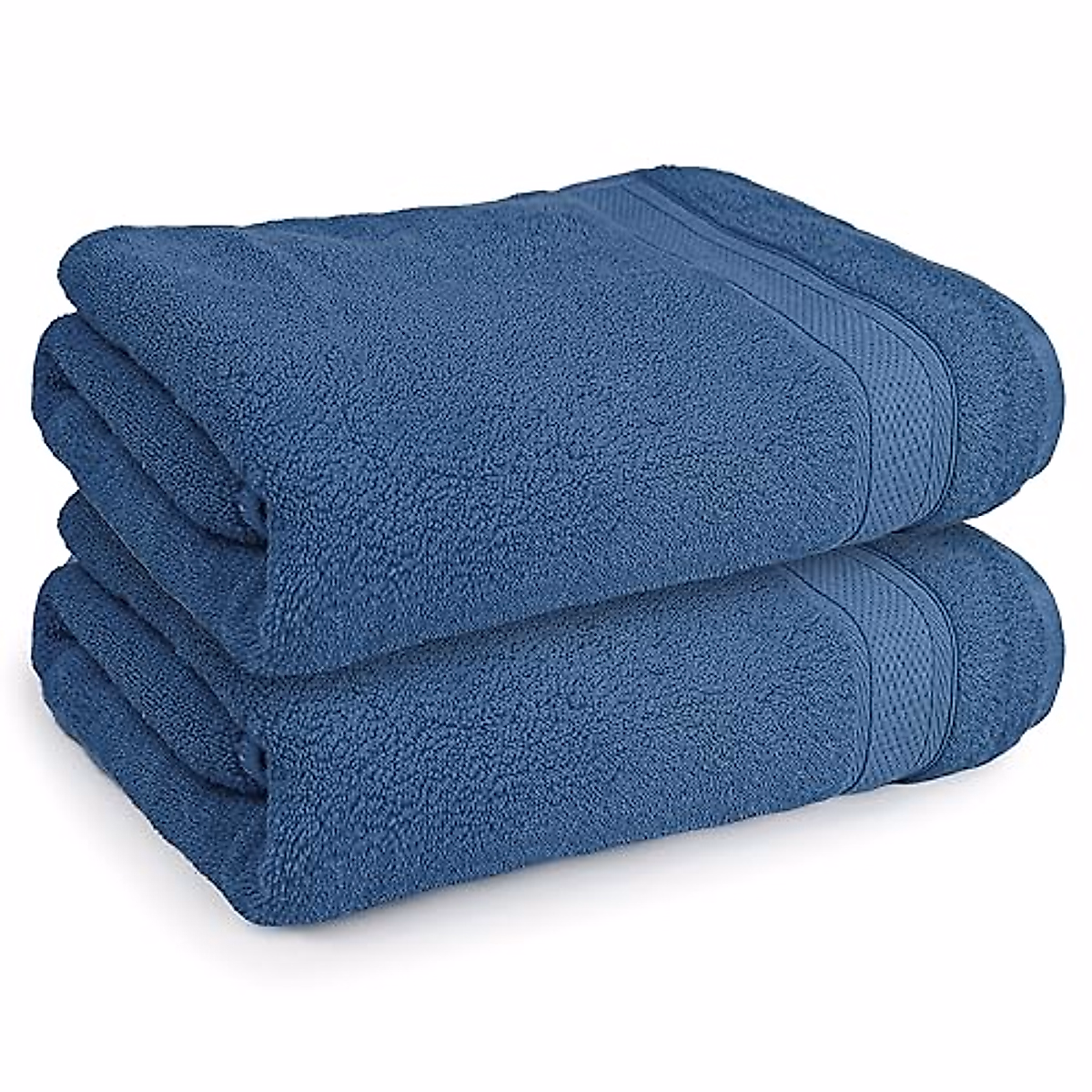 Magshion Extra Large Cotton Bath Sheet for Bathroom Adults Oversized Quick-Dry Bath Sheet Towels Set of 2,Blue