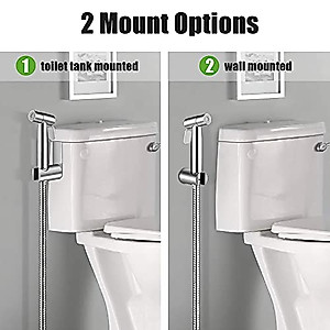 ifgswopq Handheld Toilet Bidet Sprayer Set Kit Stainless Steel Hand Bidet Faucet for Bathroom Hand Shower Head Self Cleaning (Color : EU Set (3-4)) (EU Set (3 4))