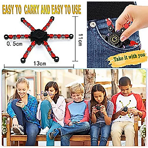 24PCS Fingertip Gyro Fingertip Mechanical Top DIY Deformation Robot Metal Transformable Gyro Spinners Finger Chain Robot Toy Changeable Face Fidget Spinners Octopus ADD ADHD Astium for Kids Adults