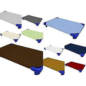 Daycare Sheets- Pre-School Cot Sheet, Children's Naptime Mat Sheet, White Breathable Soft 22 X 54 inch Pack of 6- Cot Fitted Sheet for Boys and Girls Standard Daycare Cot Sheets