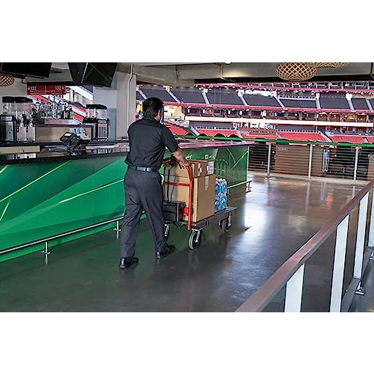 Rubbermaid Commercial Products Platform Truck Motorized Kit, Medium Size, 24"x48", for Moving Heavy Loads in Industrial/Commercial/Warehouse Environments