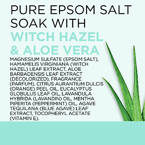 Dr Teal's Pure Epsom Salt Soak, Clarify & Smooth with Witch Hazel & Aloe Vera, 3 lbs