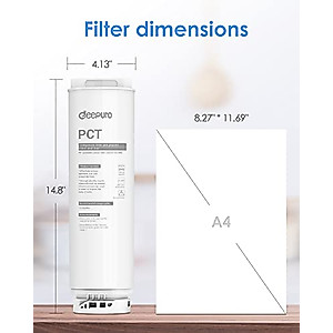 Deepuro PCT Replacement Filter Cartridge for RO System WP-A6/WP-B6 WP6G-PCT