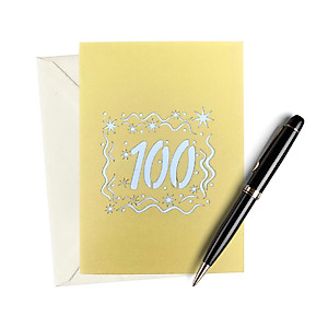 ALPHAK Happy 100th Birthday 3D Pop Up Card, Birthday 3D Greeting Card, 100th Birthday Gifts