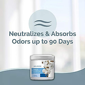 SMELLS BEGONE Air Freshener Odor Absorber Gel - Made with Essential Oils - Absorbs and Eliminates Odor in Pet Areas, Bathrooms, Cars, & Boats - Fresh Cotton Scent - 15 Ounce - 2 Pack