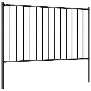 Fence Panel with Posts,Garden Fence Border,Portable Fence,Privacy Fence,Fencing for Yard,Private Fence,Garden Fence for Dogs,for Patio,Backyard,Outdoor Pool,Porch,Powder-Coated Steel Anthracite