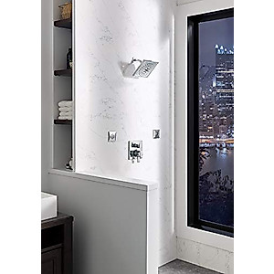 DELTA FAUCET T27867-BL Angular Modern Monitor 17 Series Valve 3-Setting Integrated Shower Trim with Diverter, Matte Black